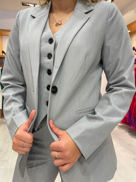 Kaffe Sakura Grey Blazer – Ruby Nu Boutique