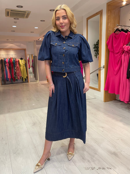 Emily Lovelock Dark Denim Skirt – Ruby Nu Boutique